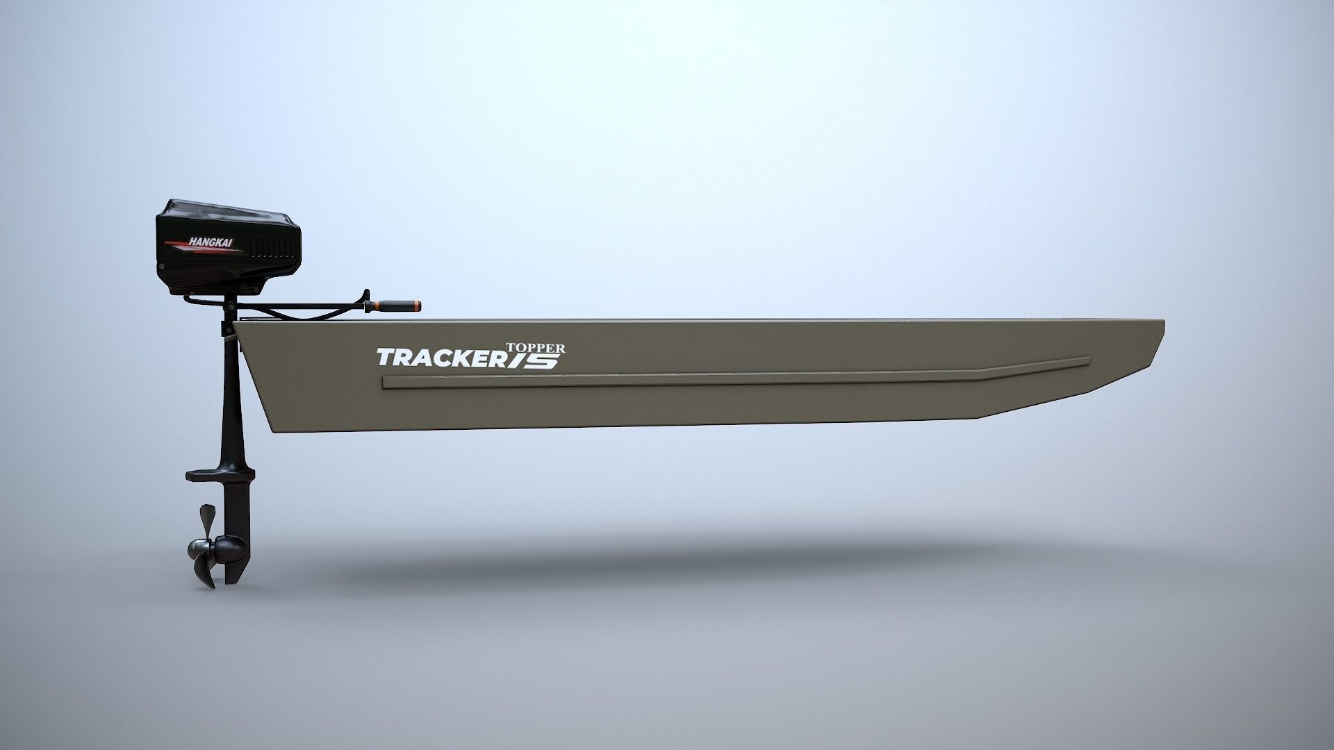 3D model Fishing Boat Tracker Topper 15 Jon Boat VR / AR / low-poly ...