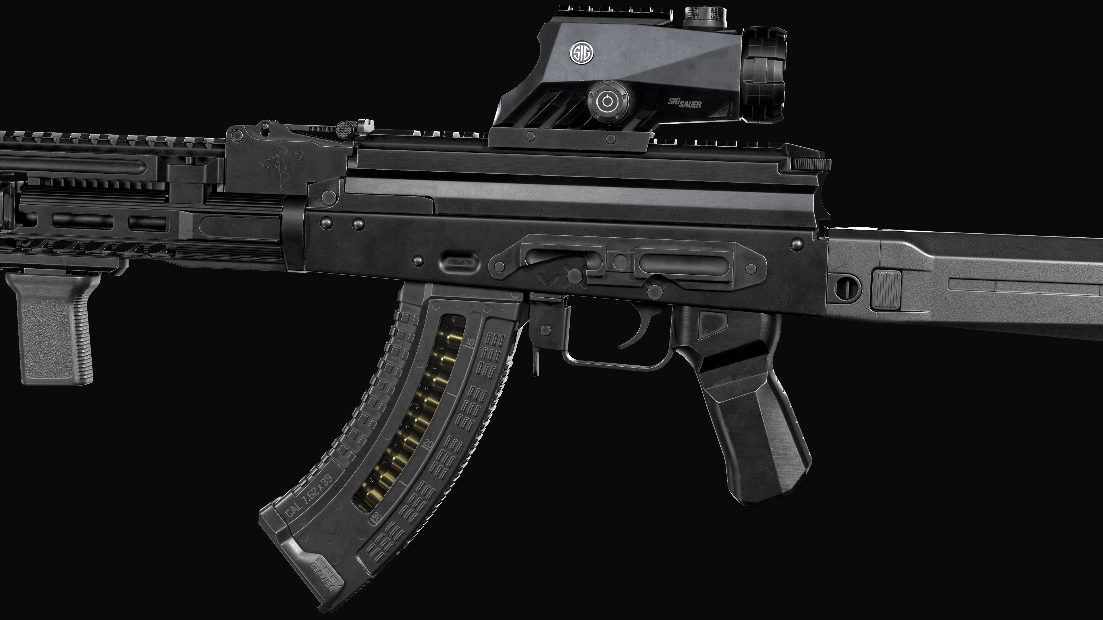 3D model Tactical modular assault rifle Rifle Dynamics 704 AK system VR ...