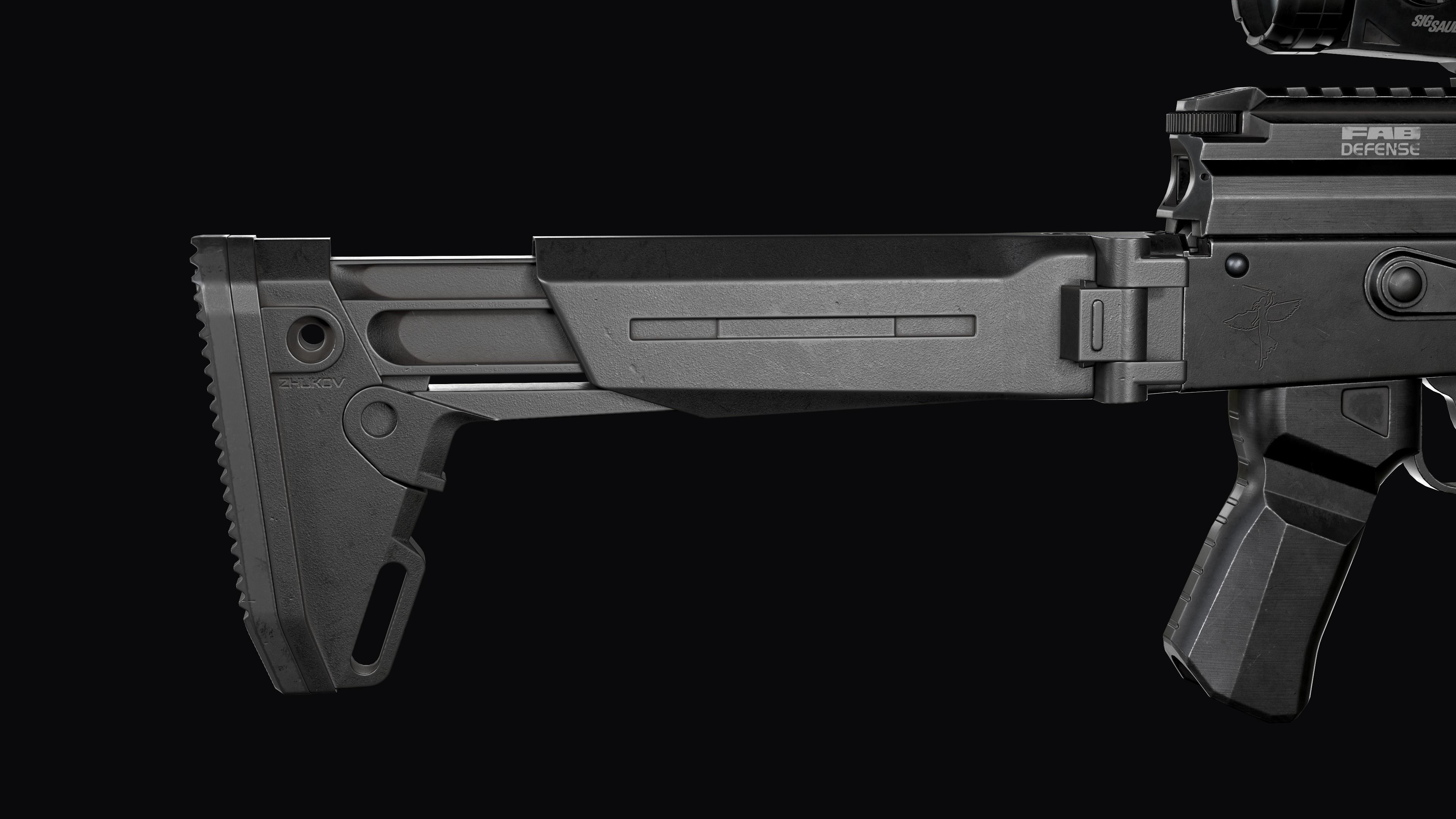 3D model Tactical modular assault rifle Rifle Dynamics 704 AK system VR ...