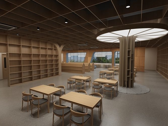 Library 1 3D model | CGTrader