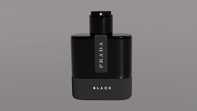 Prada Black perfume free 3D model rigged | CGTrader