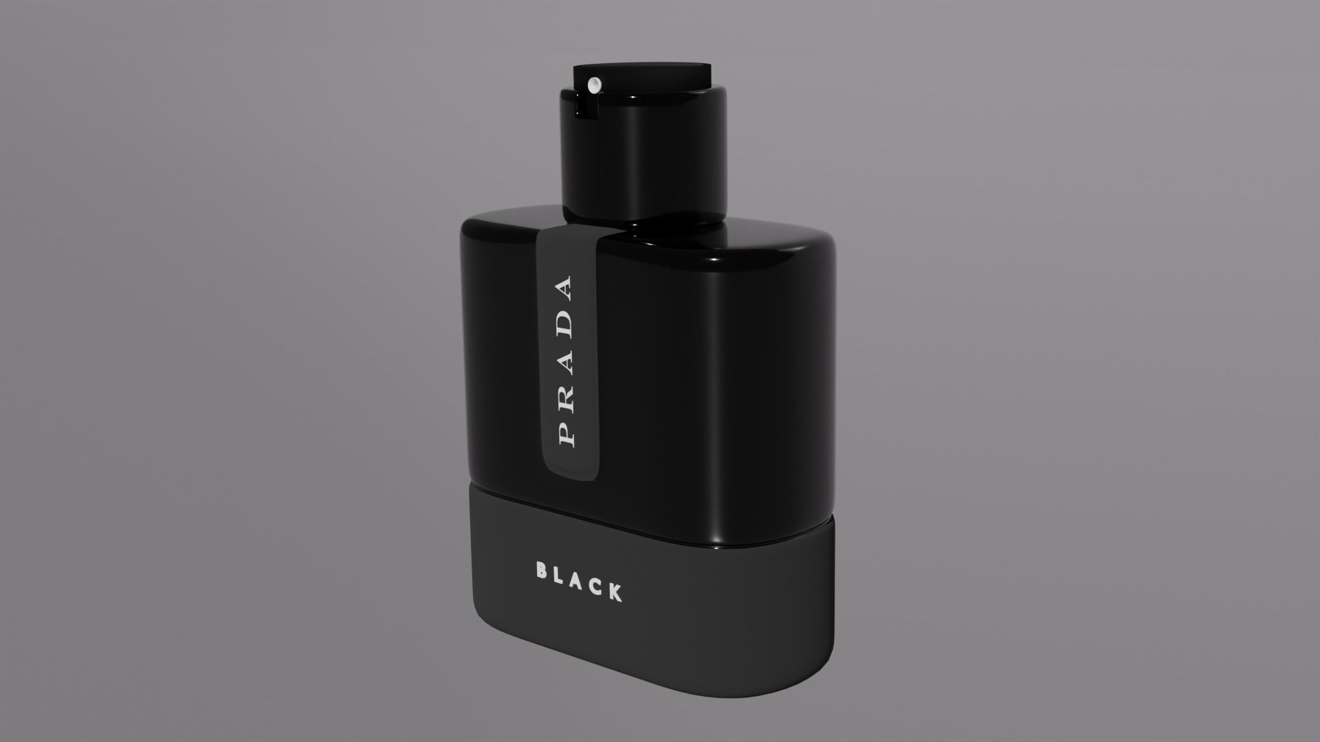 Prada Black perfume free 3D model rigged | CGTrader