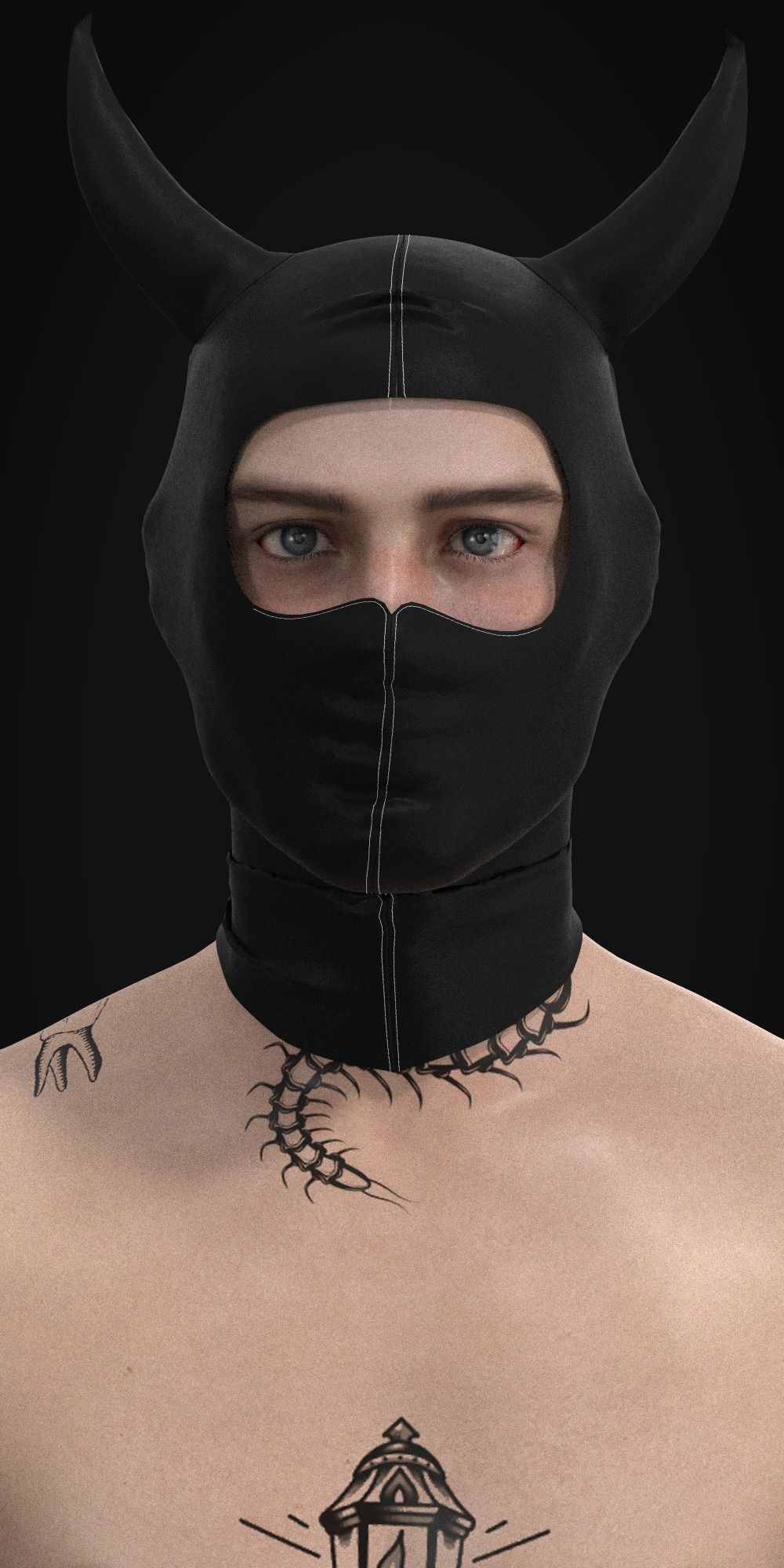 Fashion Idea Clothes Ski-mask 3D model rigged | CGTrader