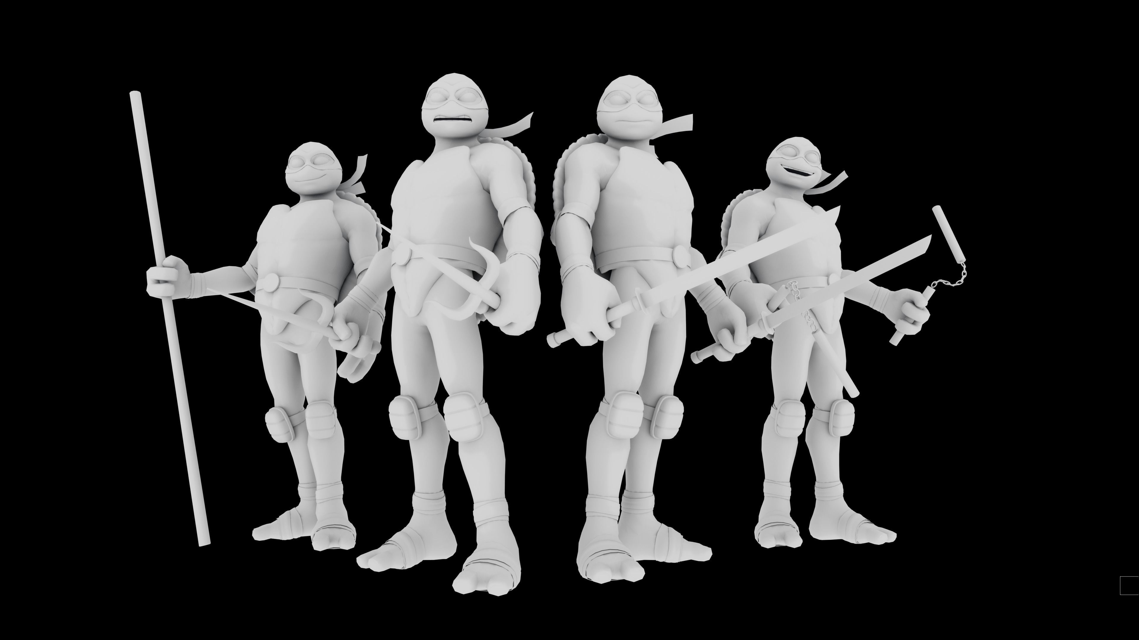 3D model Teenage Mutant Ninja Turtles VR / AR / low-poly | CGTrader