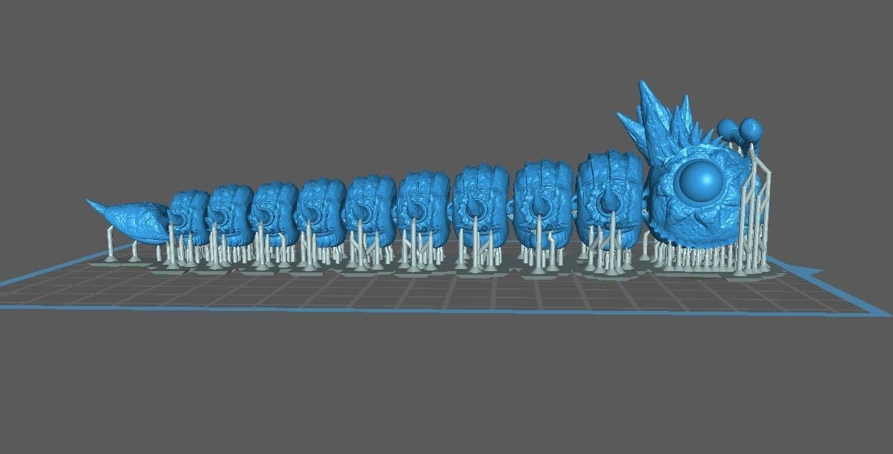 WORM - Flexi Articulated Animal 3D model 3D printable | CGTrader