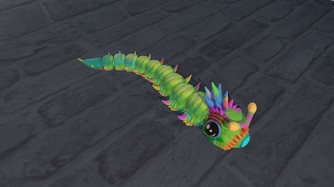 WORM - Flexi Articulated Animal 3D model 3D printable | CGTrader