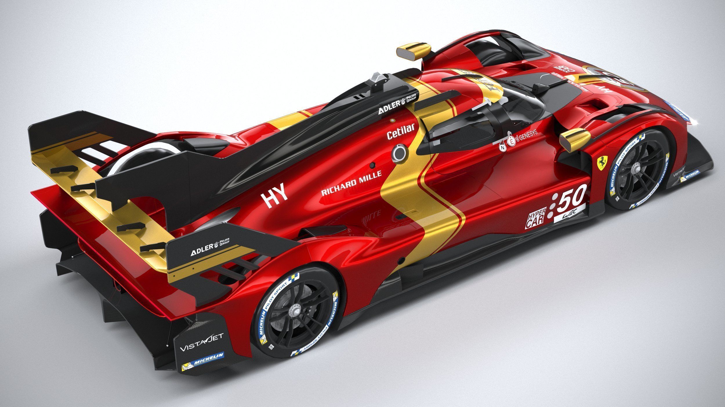 Ferrari 499P Racecar 2023 LowPoly 3D model | CGTrader