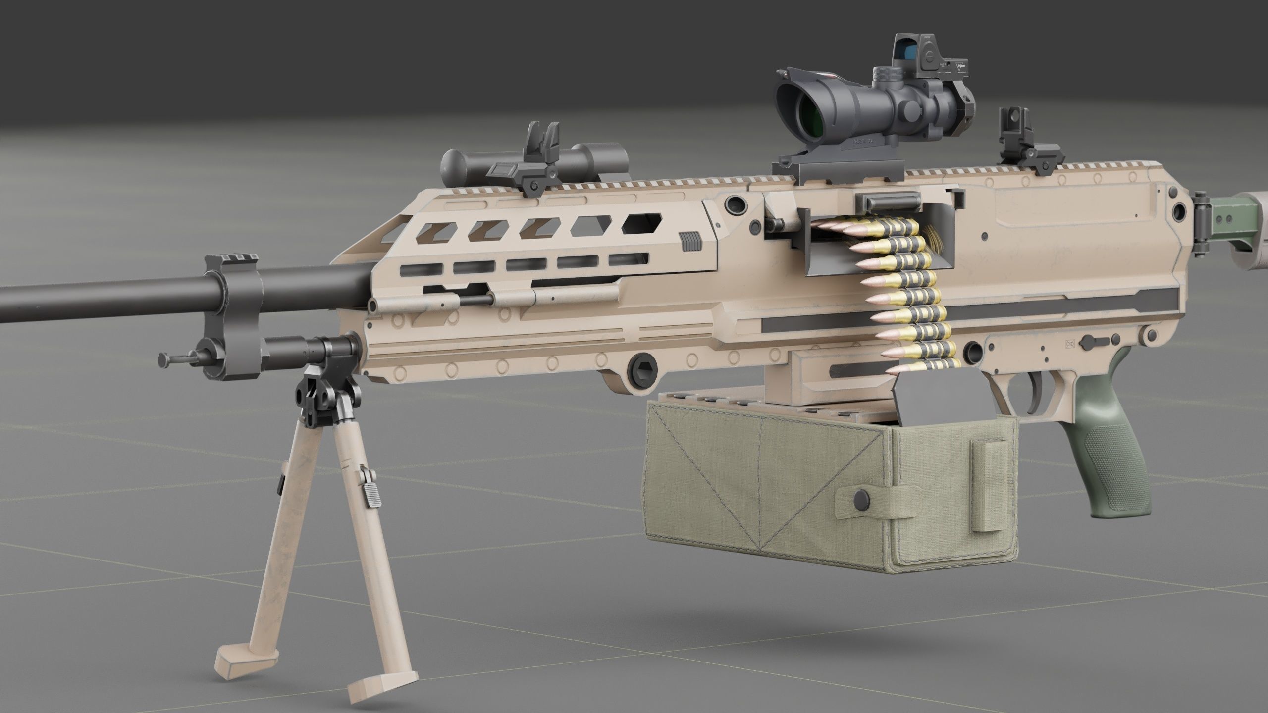 3D model SIG SAUER MG-338 VR / AR / low-poly | CGTrader