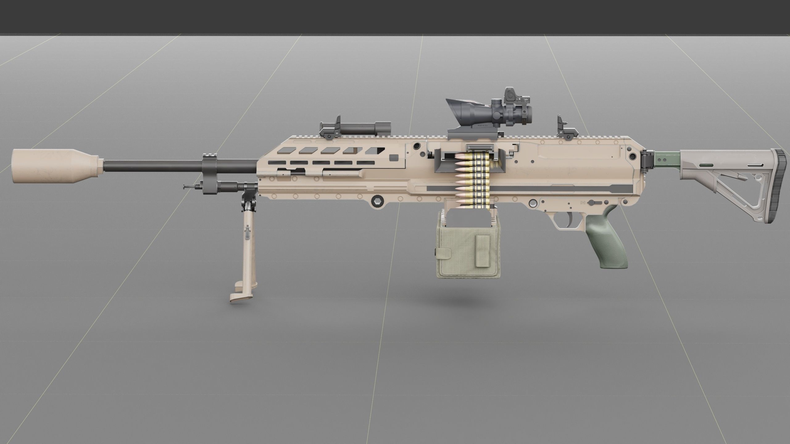 3D model SIG SAUER MG-338 VR / AR / low-poly | CGTrader