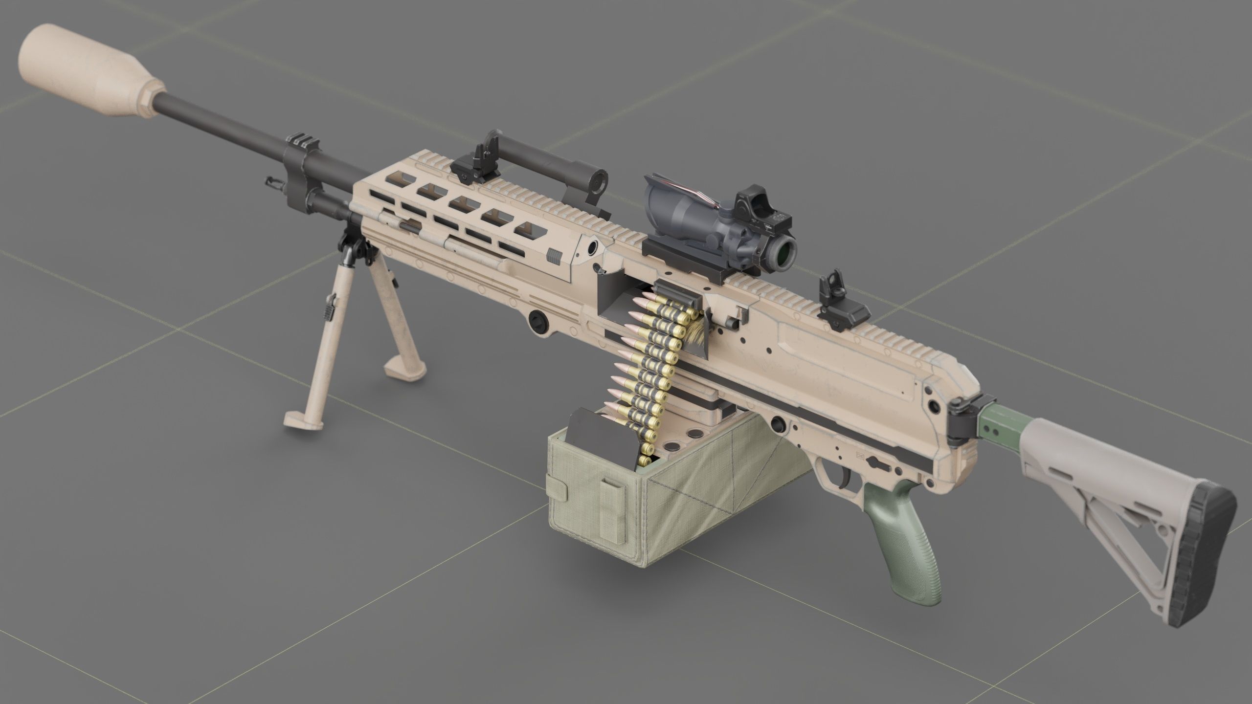 3D model SIG SAUER MG-338 VR / AR / low-poly | CGTrader