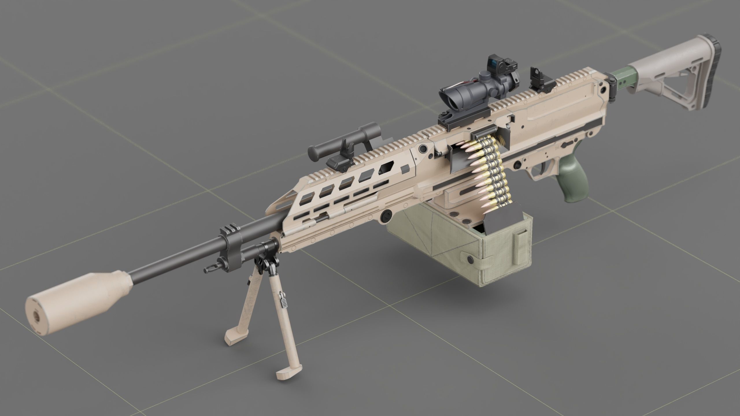 3D model SIG SAUER MG-338 VR / AR / low-poly | CGTrader