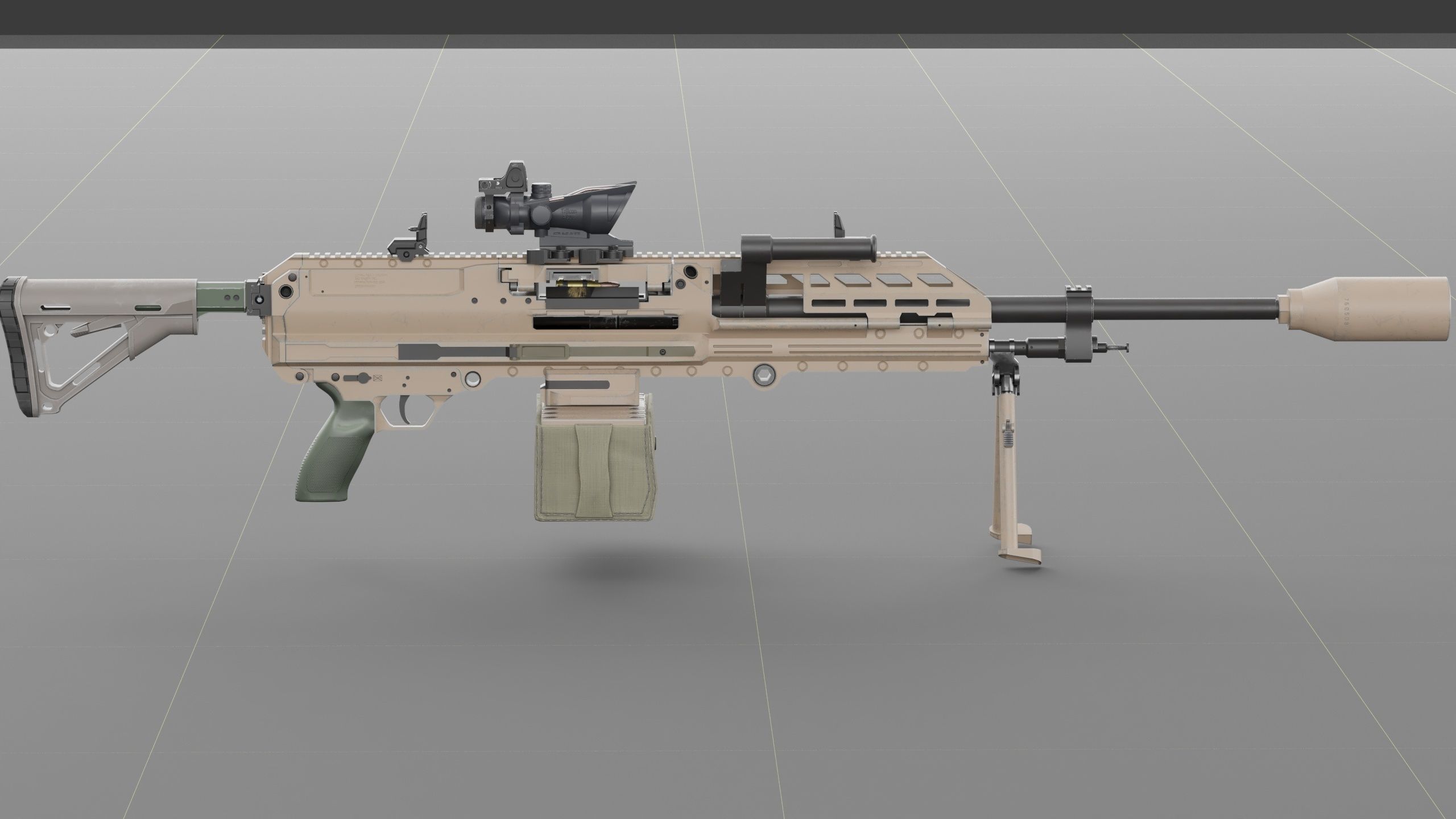 3D model SIG SAUER MG-338 VR / AR / low-poly | CGTrader