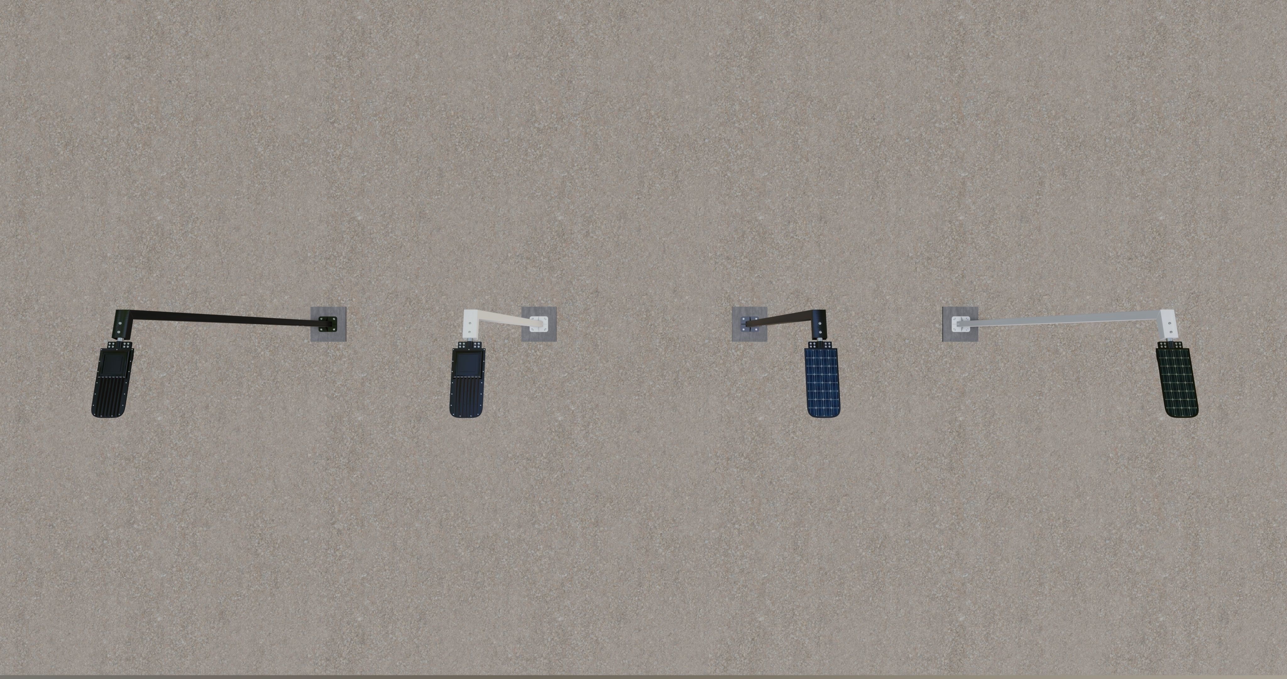 5 Meter Box Profile Lighting Pole 3D model | CGTrader