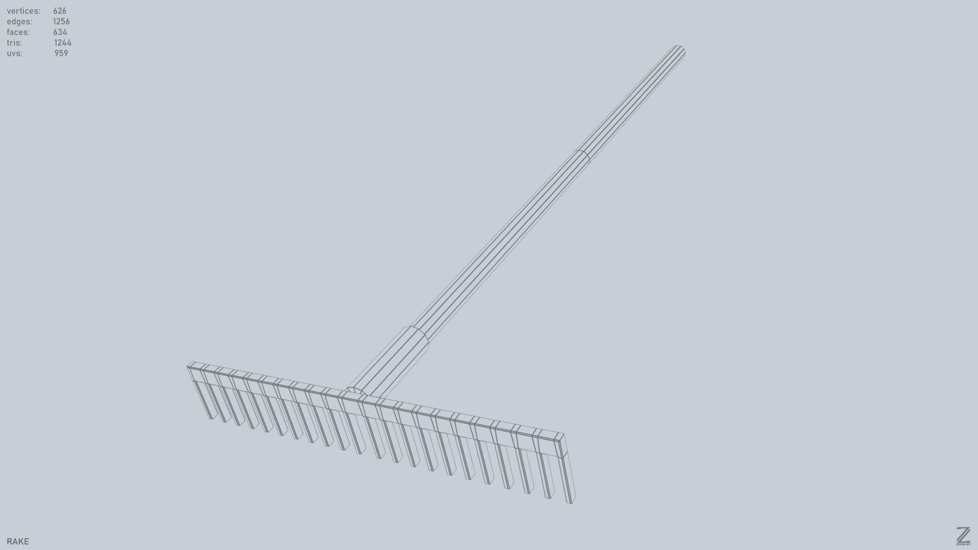 3D model Farm rake VR / AR / low-poly | CGTrader