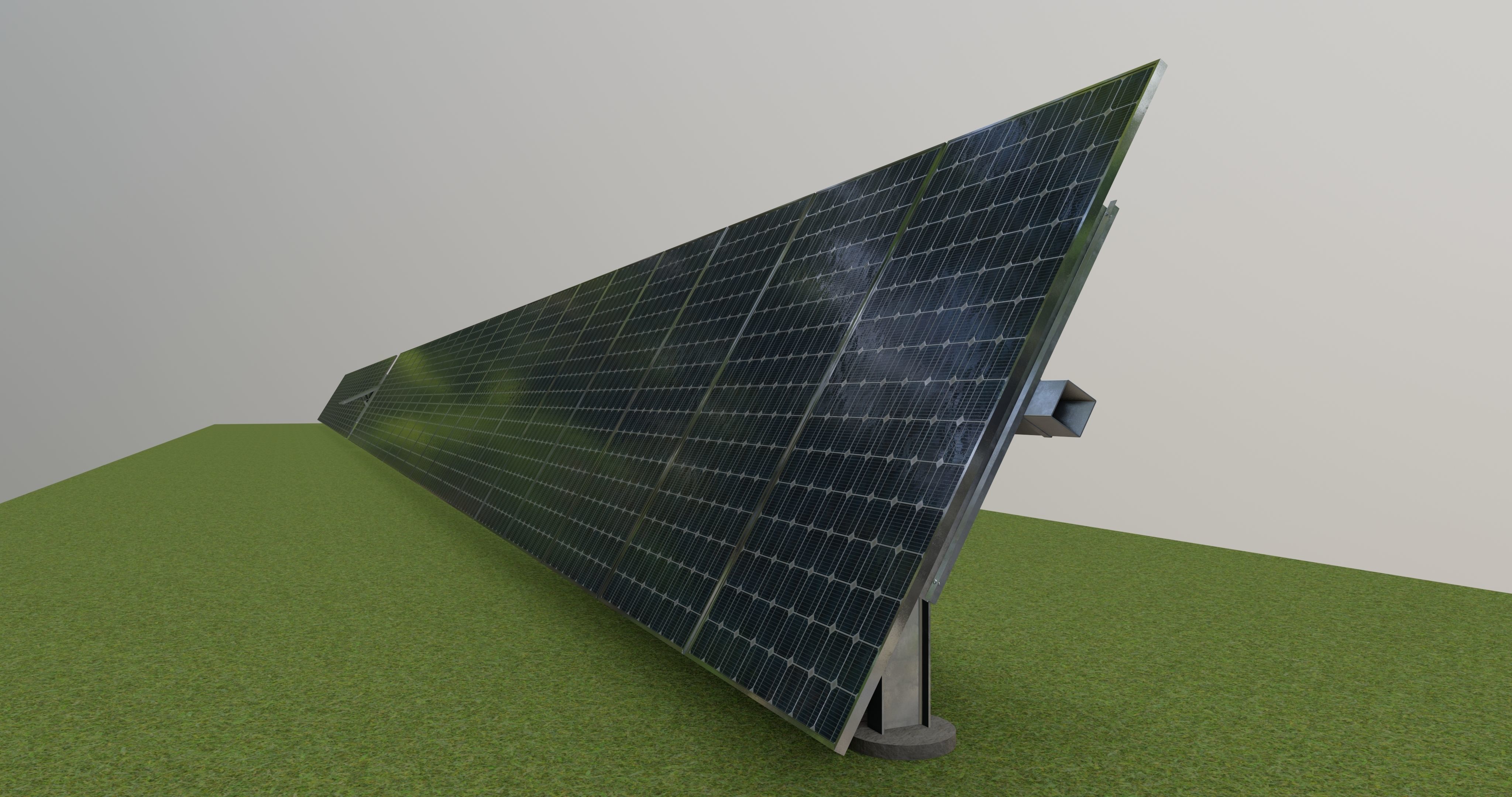 Solar Tracking Systems 3d Model Animated Cgtrader