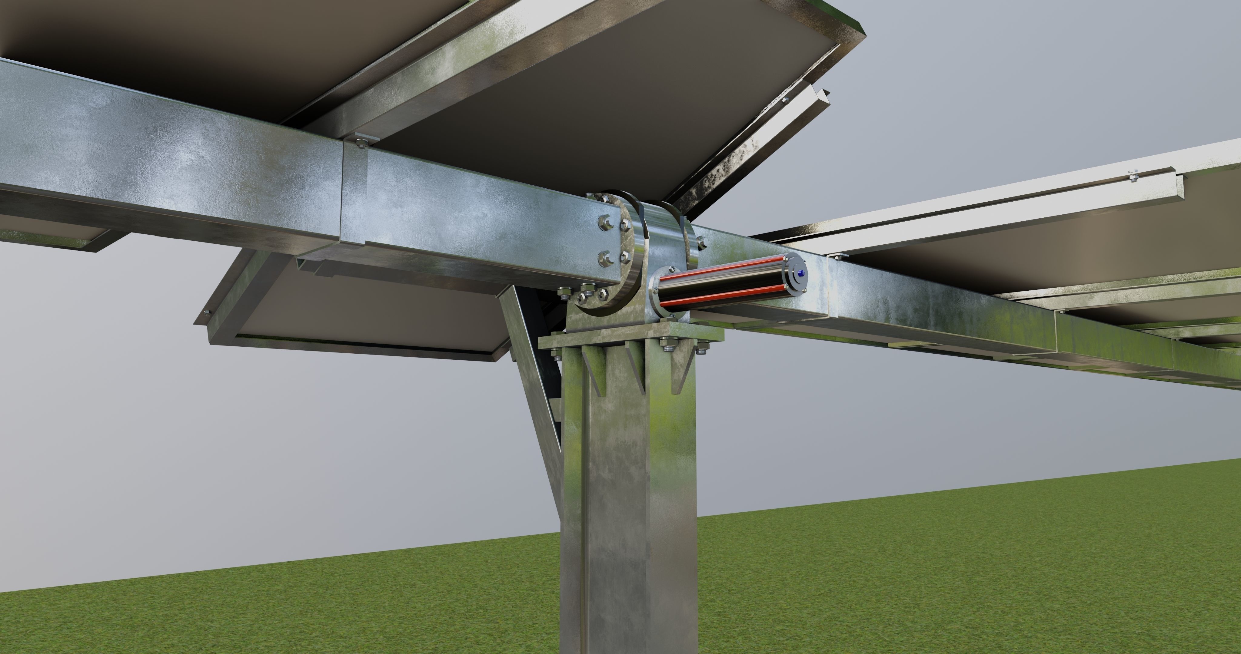 Solar Tracking Systems 3D model animated | CGTrader