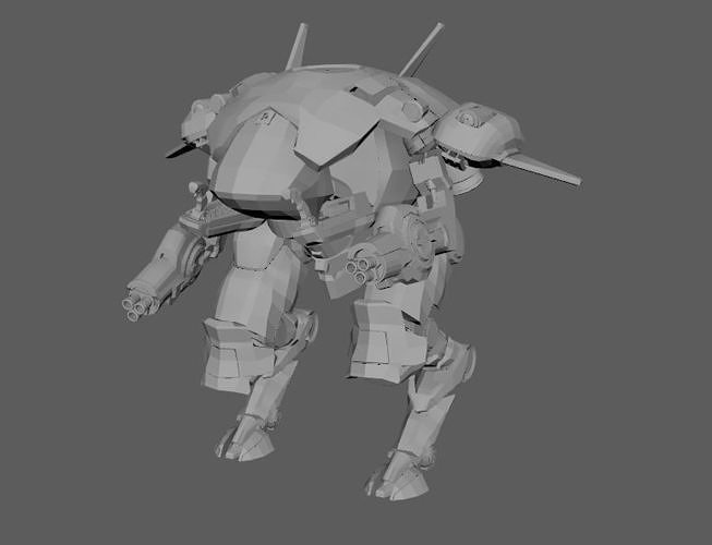 3D model D VA mecha low poly 3D model VR / AR / low-poly | CGTrader