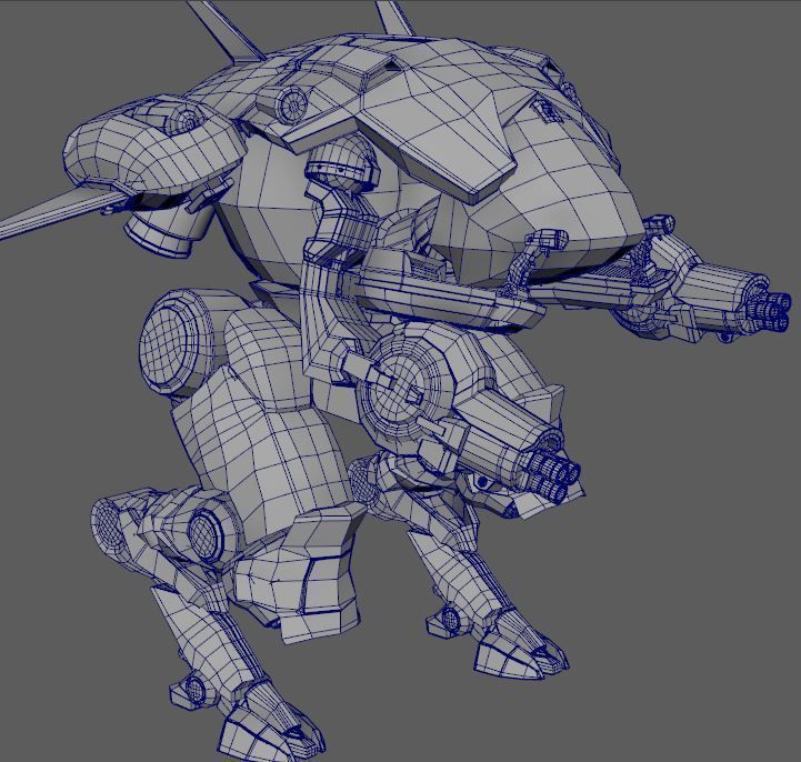 3D model D VA mecha low poly 3D model VR / AR / low-poly | CGTrader