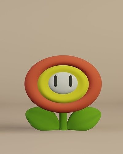 Fire Flower free 3D model 3D printable | CGTrader