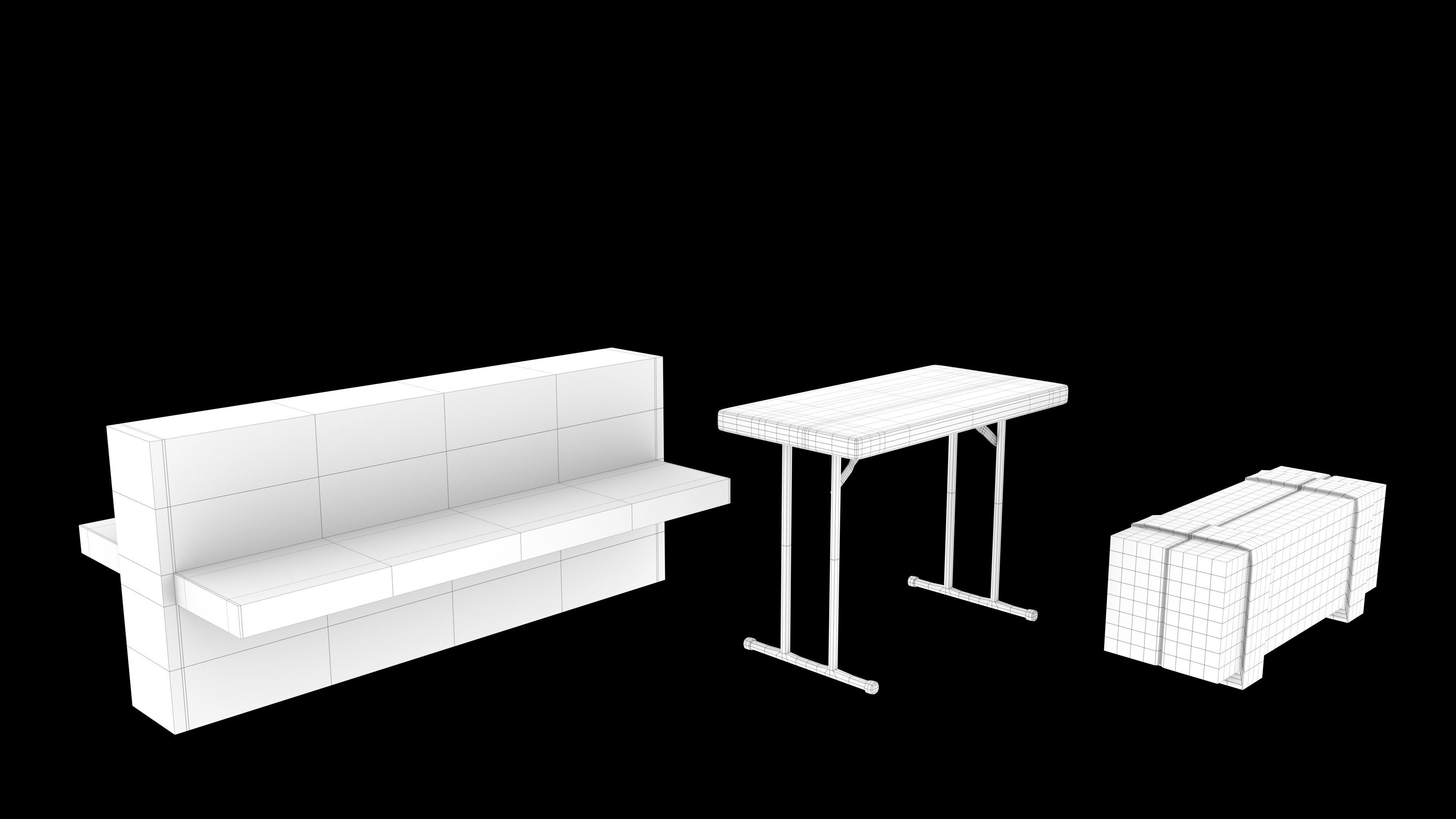 3D model Exterior City Prop Collection - FPS Cover Props VR / AR / low ...