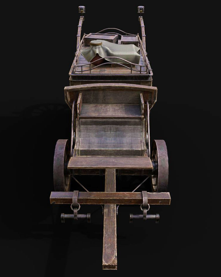3D model Medieval Wooden Carriage VR / AR / low-poly | CGTrader