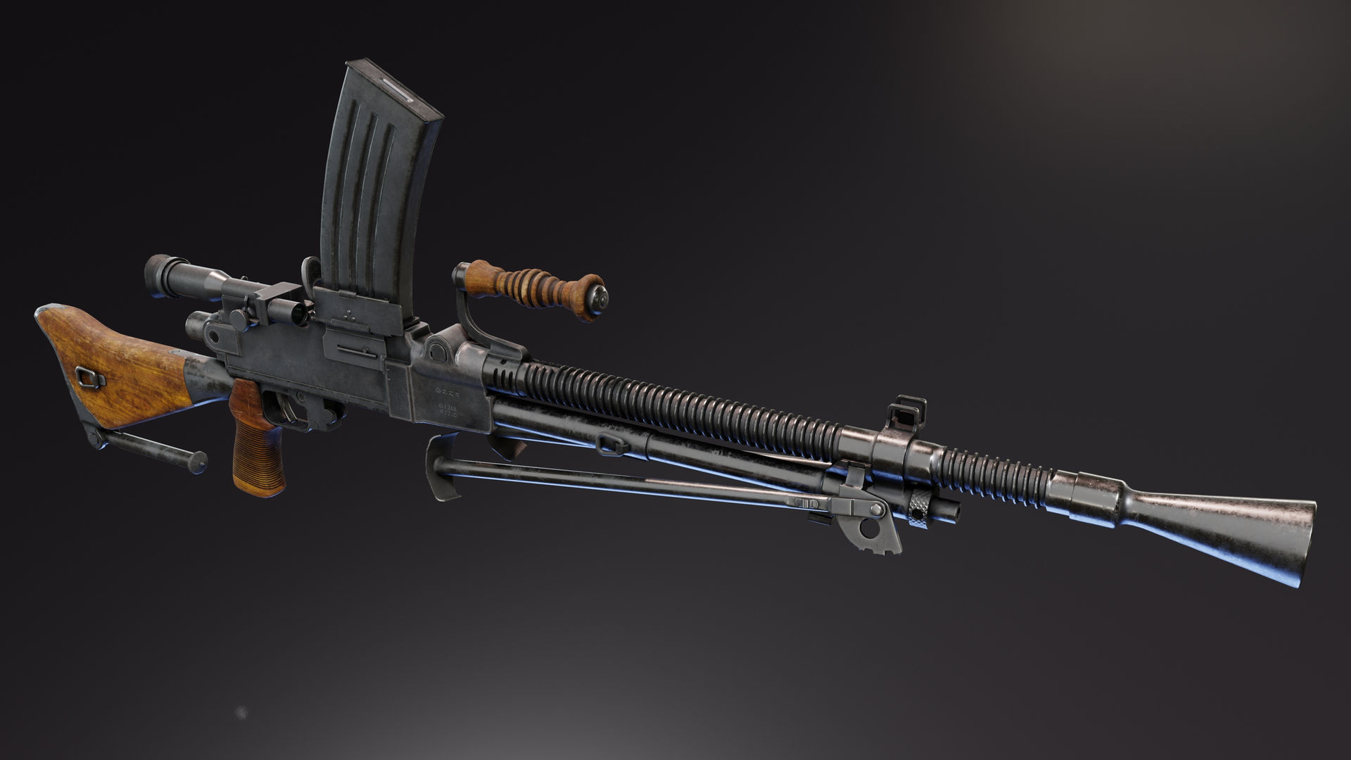 3D model Nambu Type 99 LMG VR / AR / low-poly | CGTrader