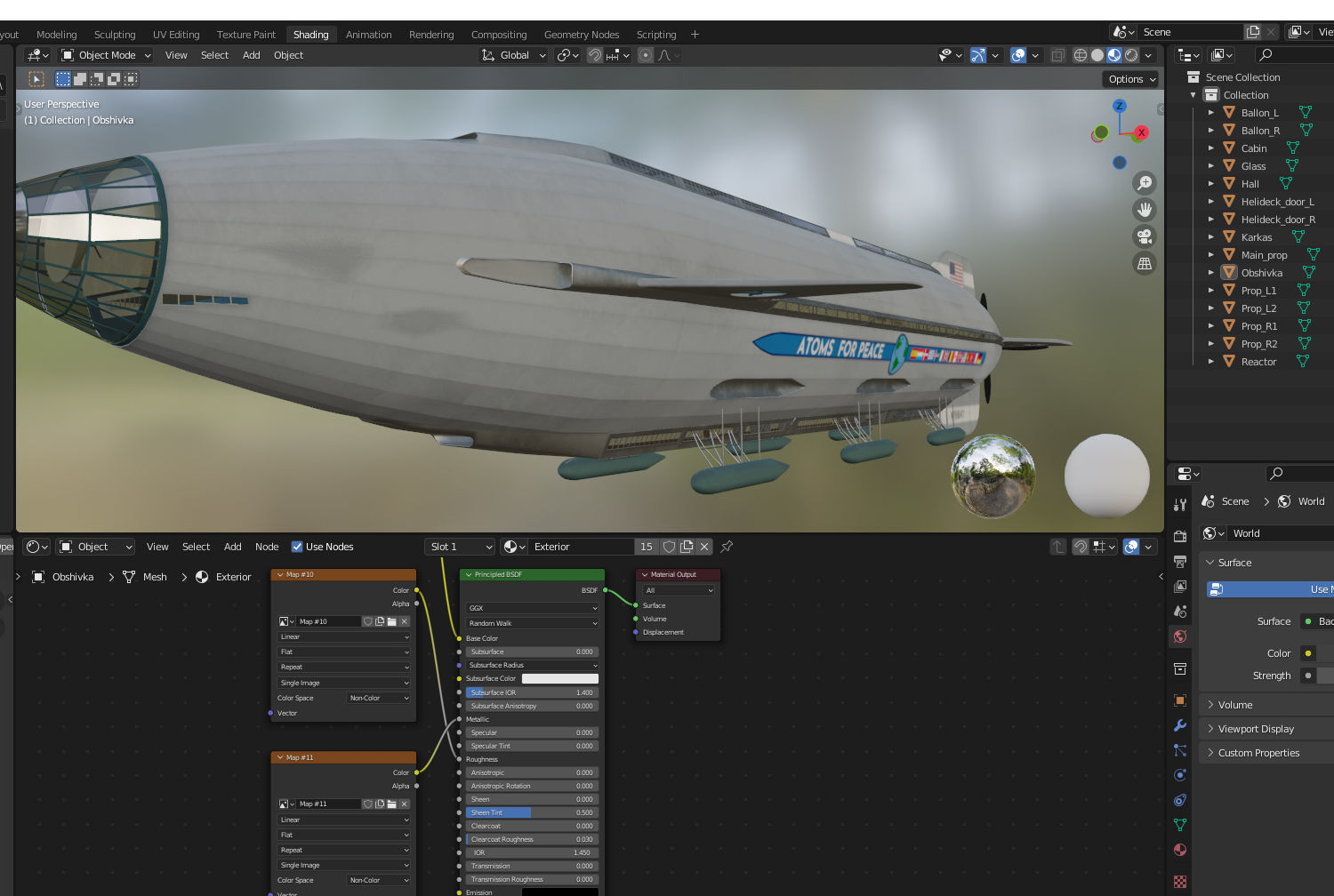 Atoms for peace dirigible 3D model | CGTrader