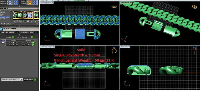 Cubic Diamond Chain 21 3D model 3D printable | CGTrader