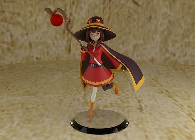 megumin 3D model 3D printable | CGTrader