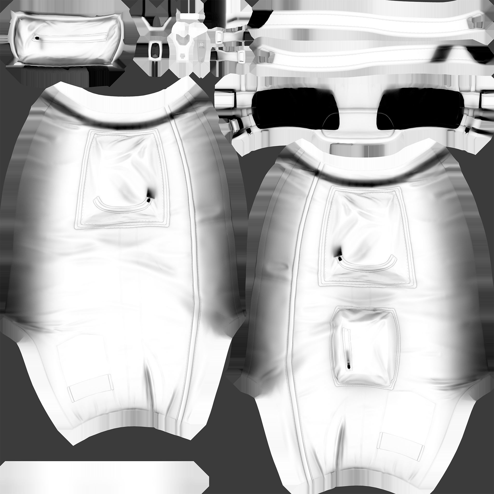 3d Model Female Blue Paratrooper E Dungaree Vr Ar Low Poly Cgtrader