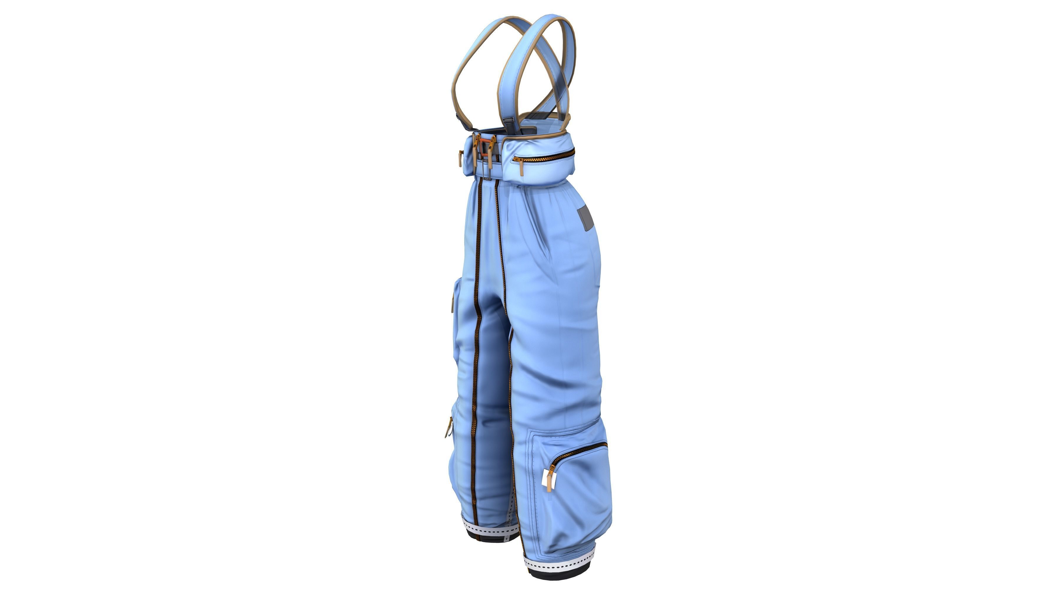 3d Model Female Blue Paratrooper E Dungaree Vr Ar Low Poly Cgtrader