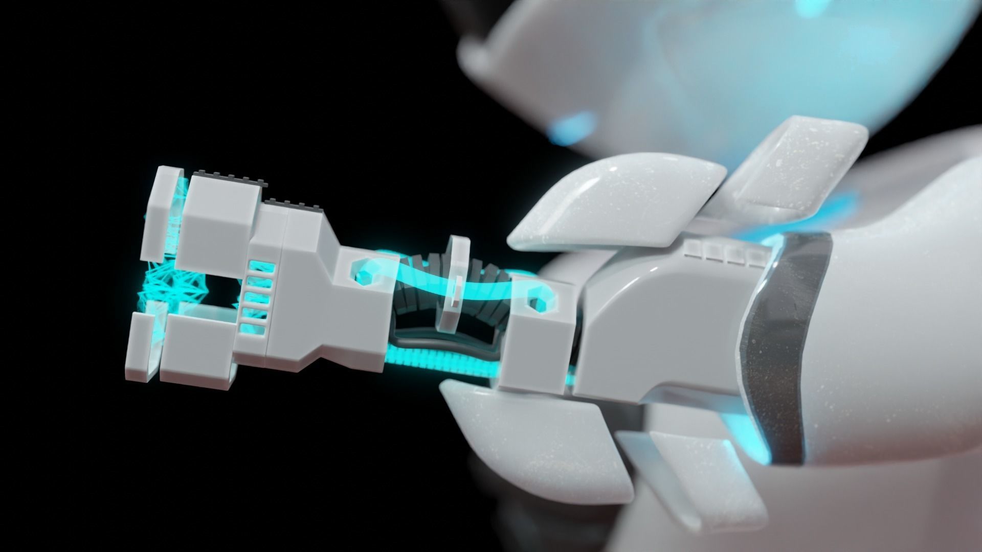 3D model Robot Pixar Stile - Blender3D - Rigged- Gun Animation VR / AR ...