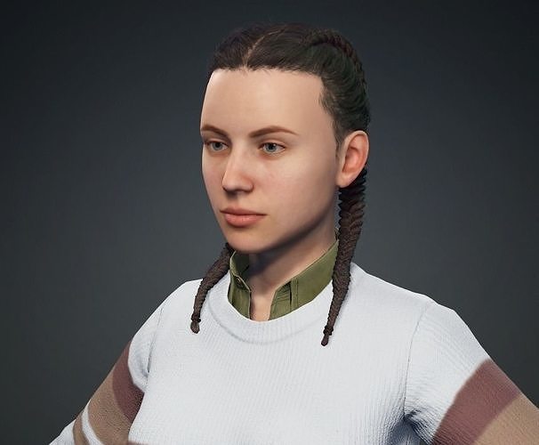 3D model ANNE - Realistic Female Character VR / AR / low-poly | CGTrader
