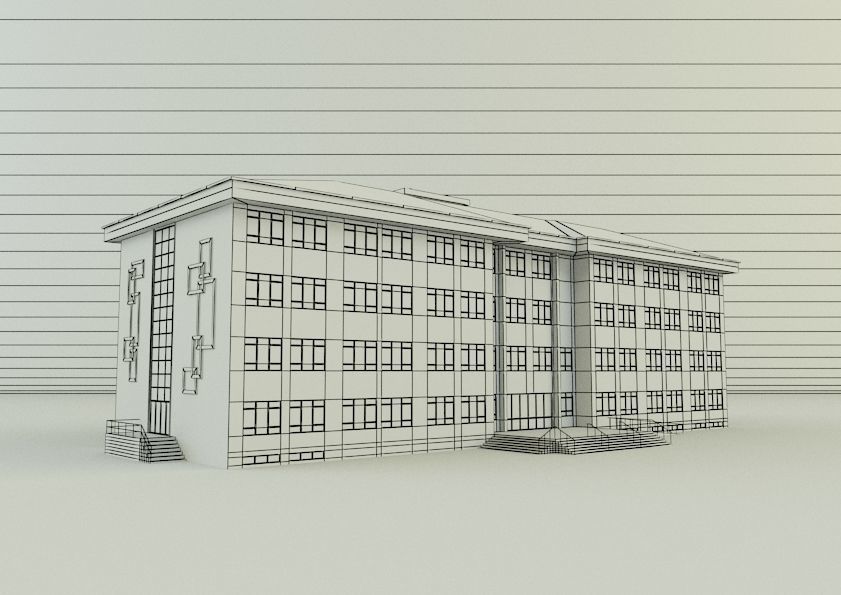 school building design 3D model | CGTrader