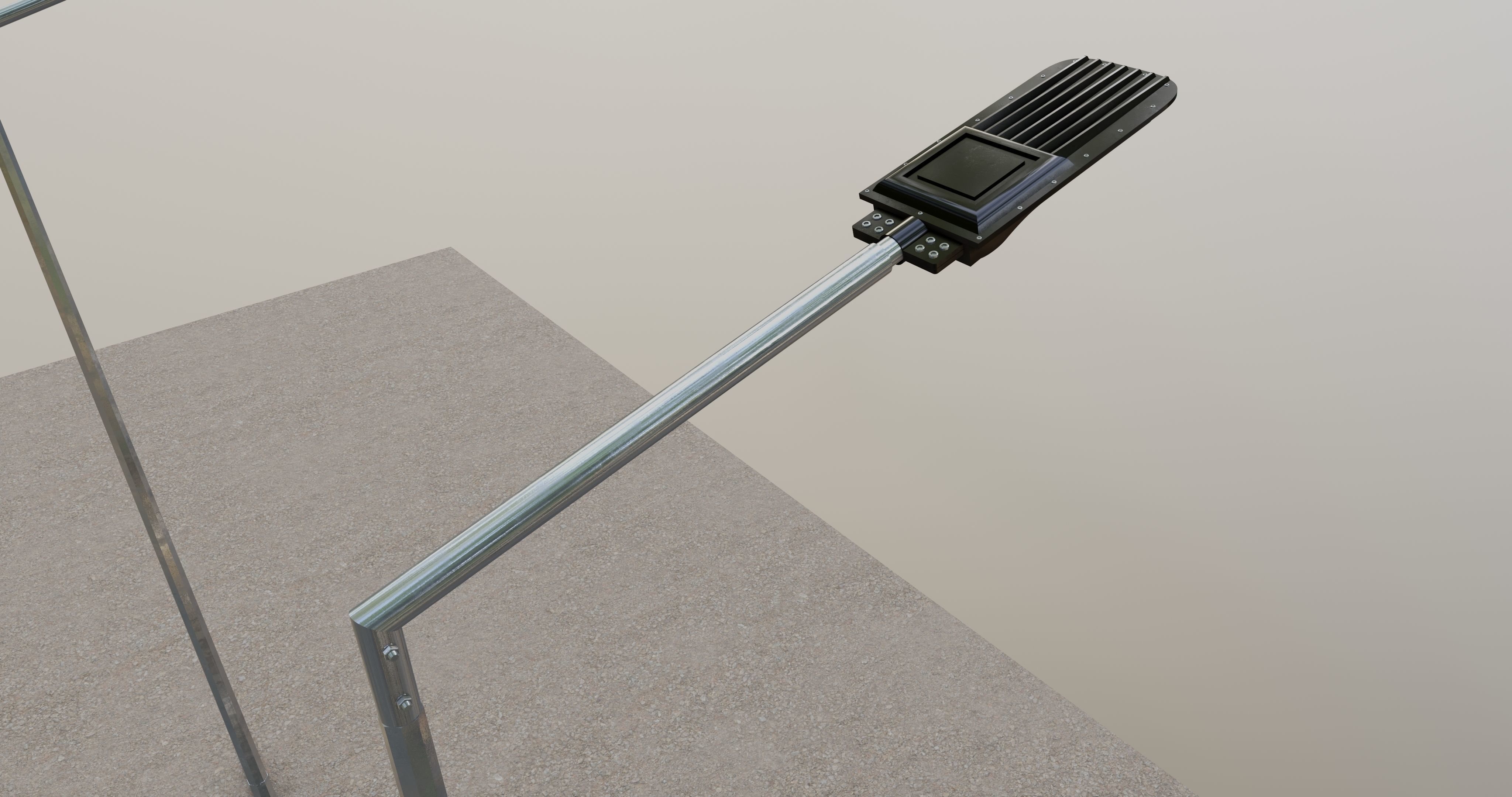 5 Meter Octogonal Lighting Pole -Single Consol 3D model | CGTrader