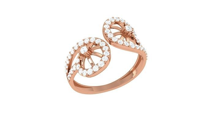 Minimalist Light wt Diamond Women ring 3dm stl obj gltf glb 3mf 3D ...