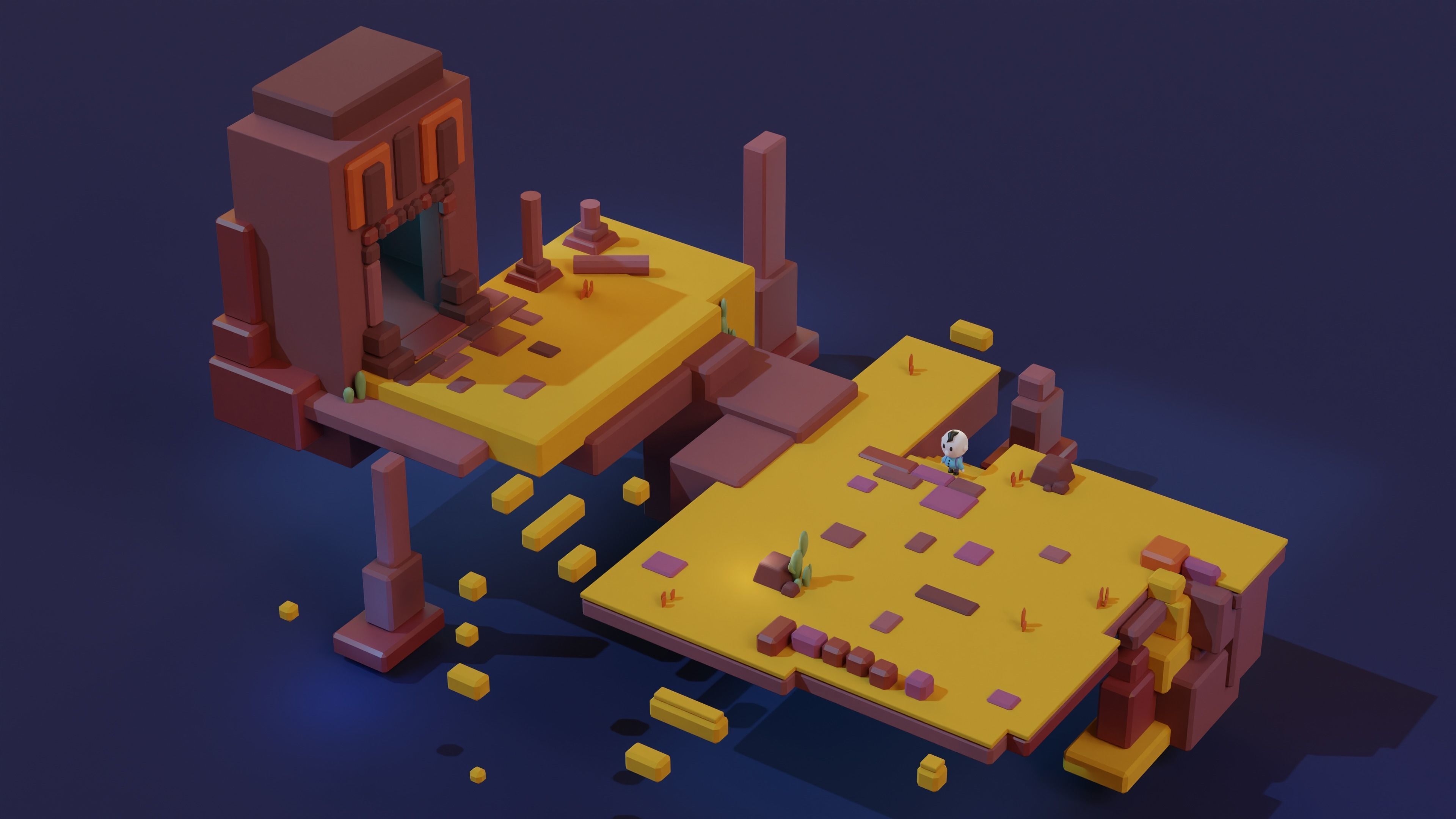 3D model Low poly Desert Landscape Assets VR / AR / low-poly | CGTrader