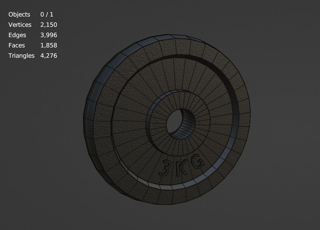 Dumbbell Realistic free 3D model | CGTrader