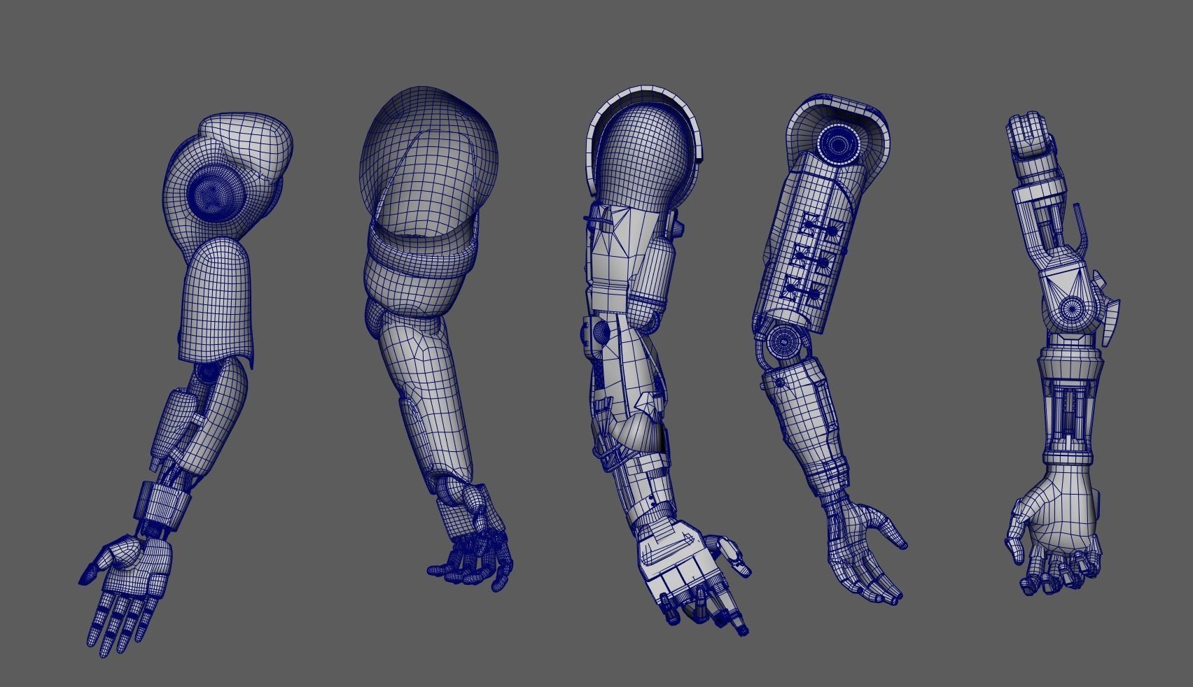 Hard Surface Robot Arms pack 3D model 3D model | CGTrader