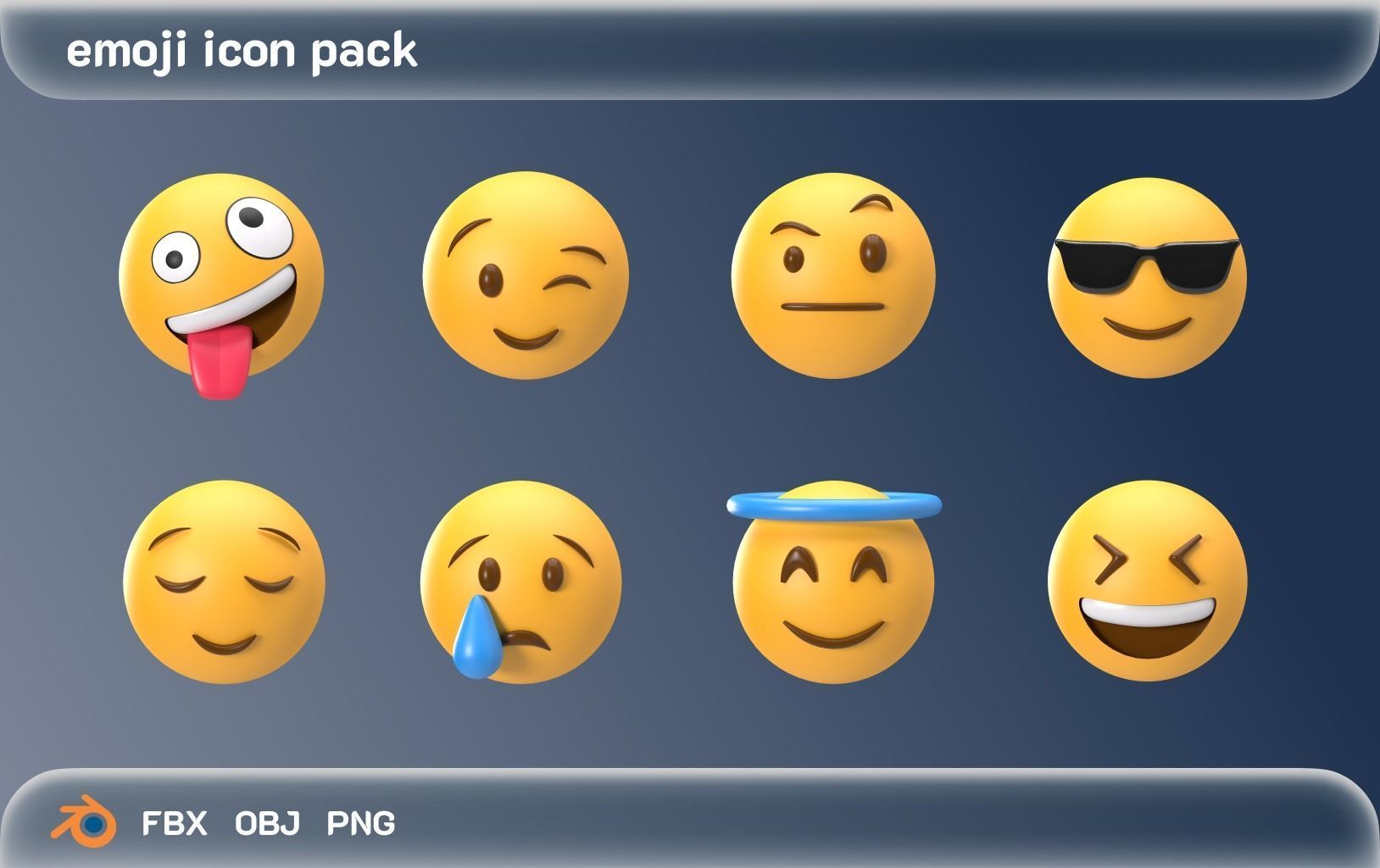 emoji pack 3D model | CGTrader