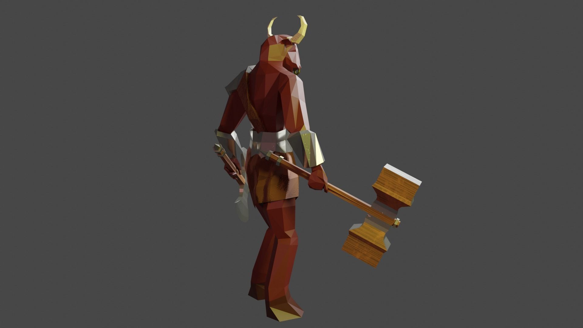 3D model Minotaur Beast Greek mythology Gameready Rigged VR / AR / low ...