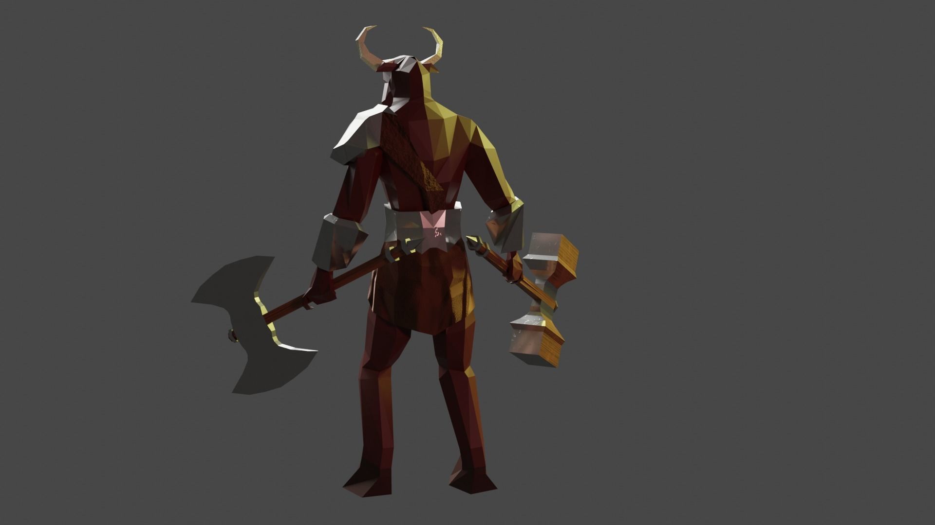 3D model Minotaur Beast Greek mythology Gameready Rigged VR / AR / low ...