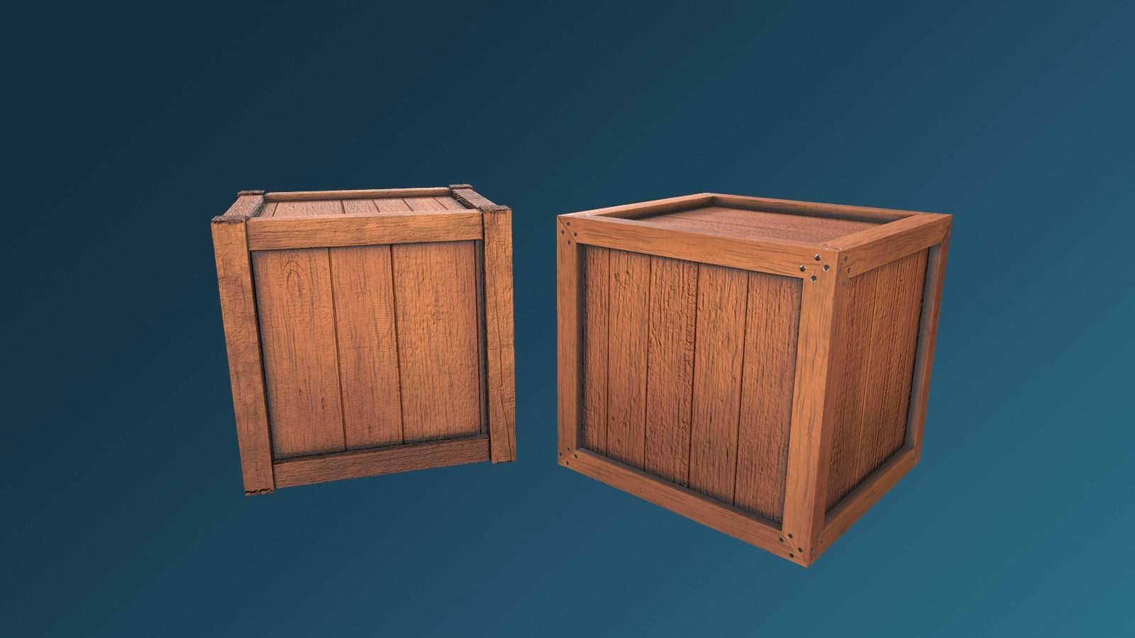 3D model Stylized Low Poly Crates VR / AR / low-poly | CGTrader