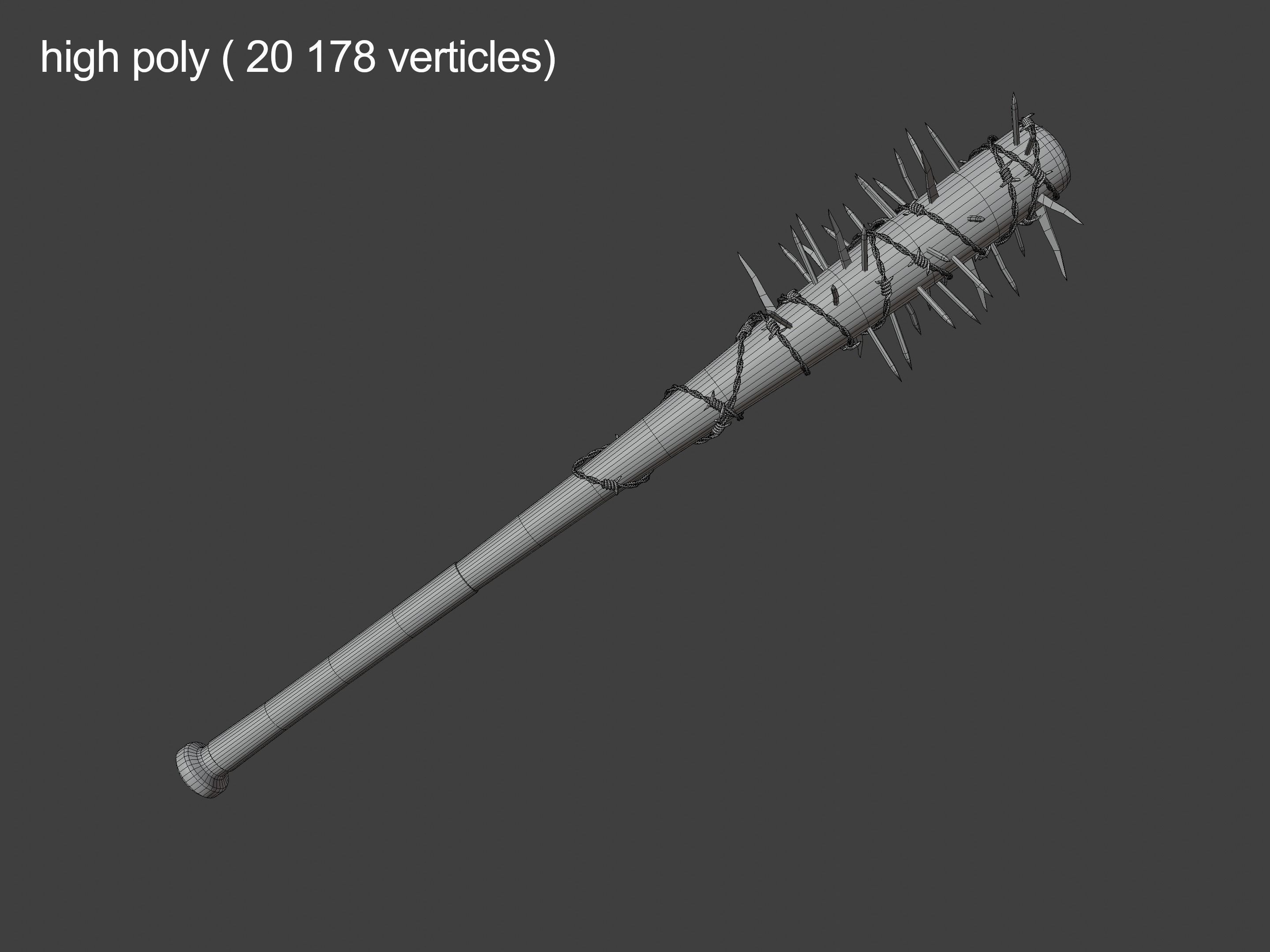 Spiked baseball bat free VR / AR / low-poly 3D model | CGTrader