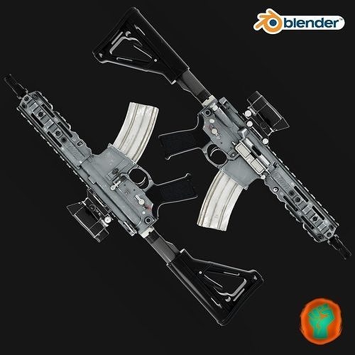 3D model R4-C ASSAULT RIFLE VR / AR / low-poly | CGTrader