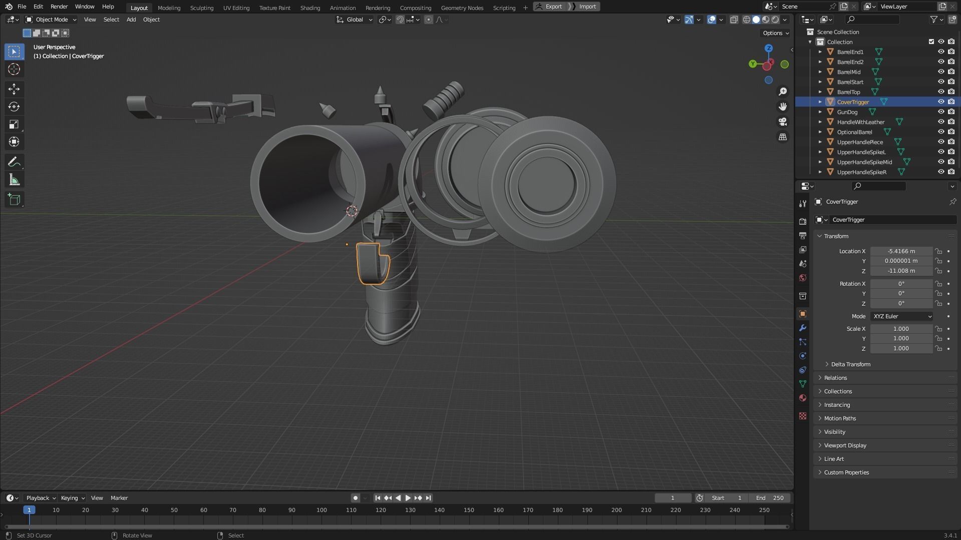 Arcane Jinx Zap Zap Pistol for Cosplay 3D model 3D printable | CGTrader