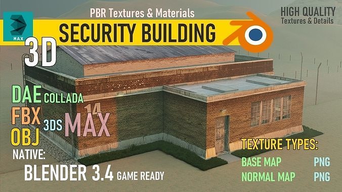 Project IGI Security Building 3D model animated | CGTrader