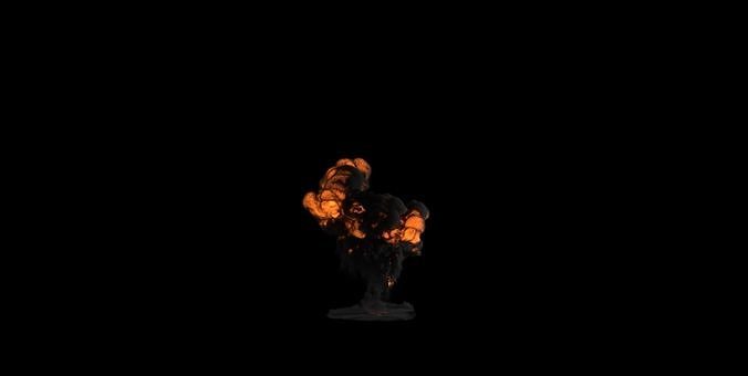 Simple Explosion 3D model animated | CGTrader