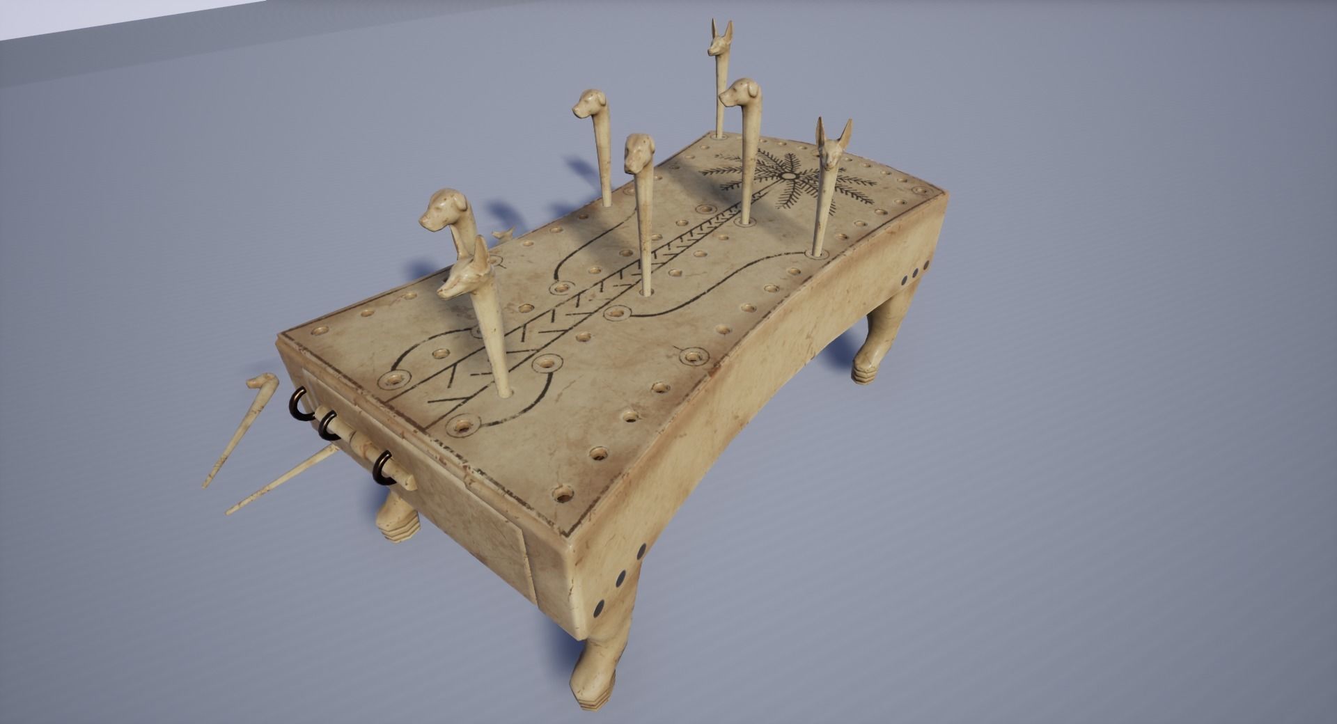 3D model Hounds and Jackals - Gameready Egyptian Boardgame model VR ...