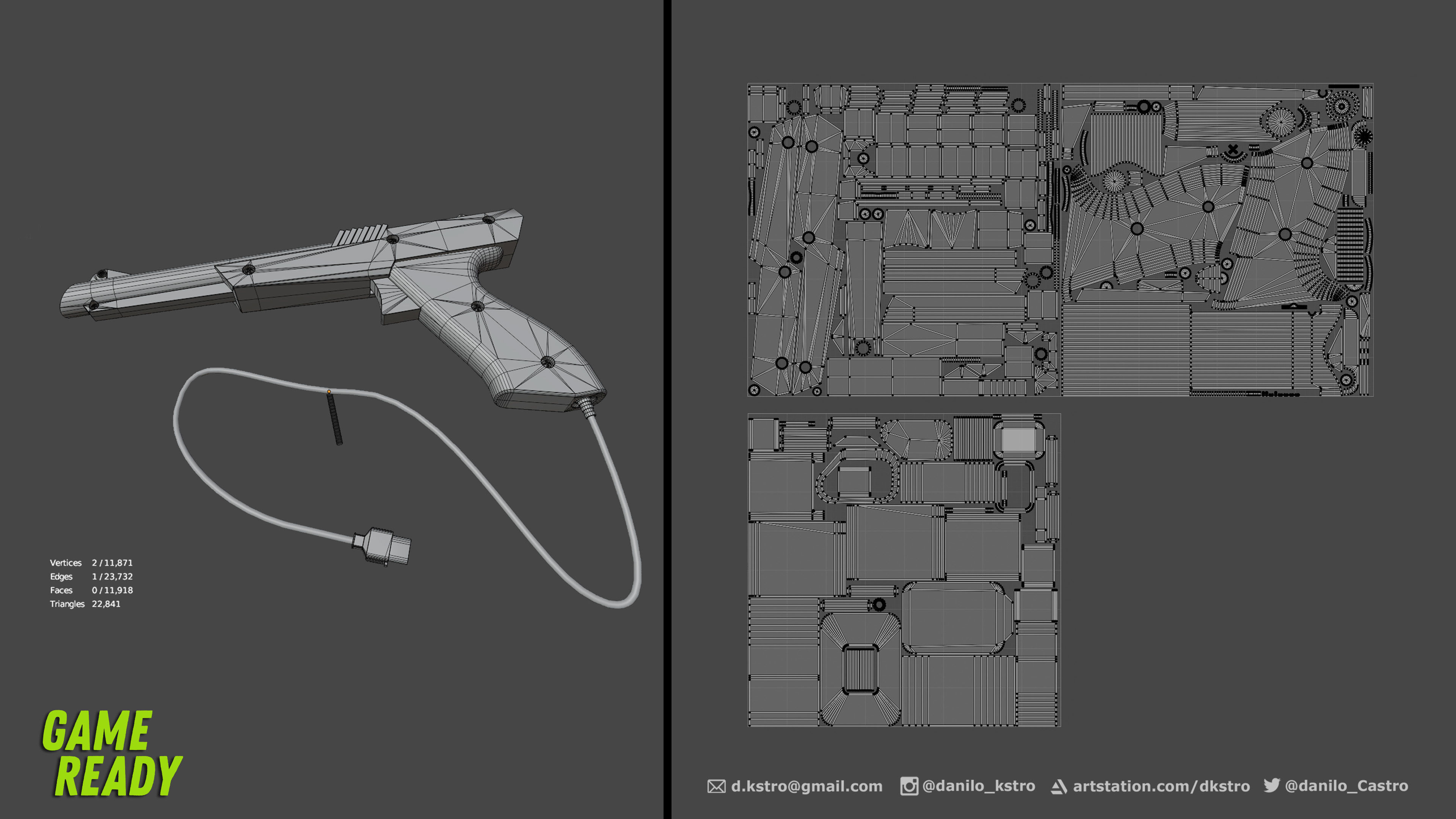 3D model Nes Zapper Gun - Lowpoly - 4k Textures VR / AR / low-poly ...
